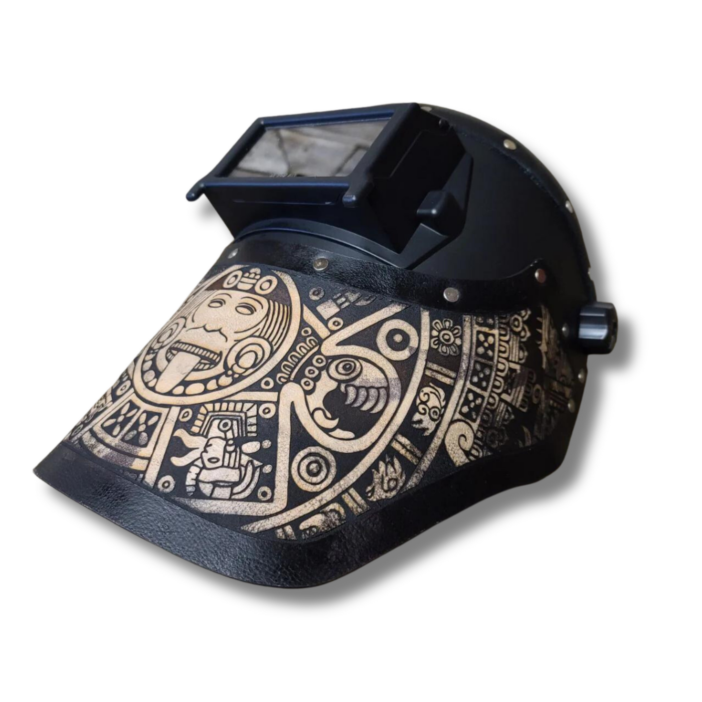 Outlaw Leather - Welding Hood - Black Aztec