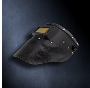 Outlaw Leather - Slimline Welding Hood - Black Leather Hood