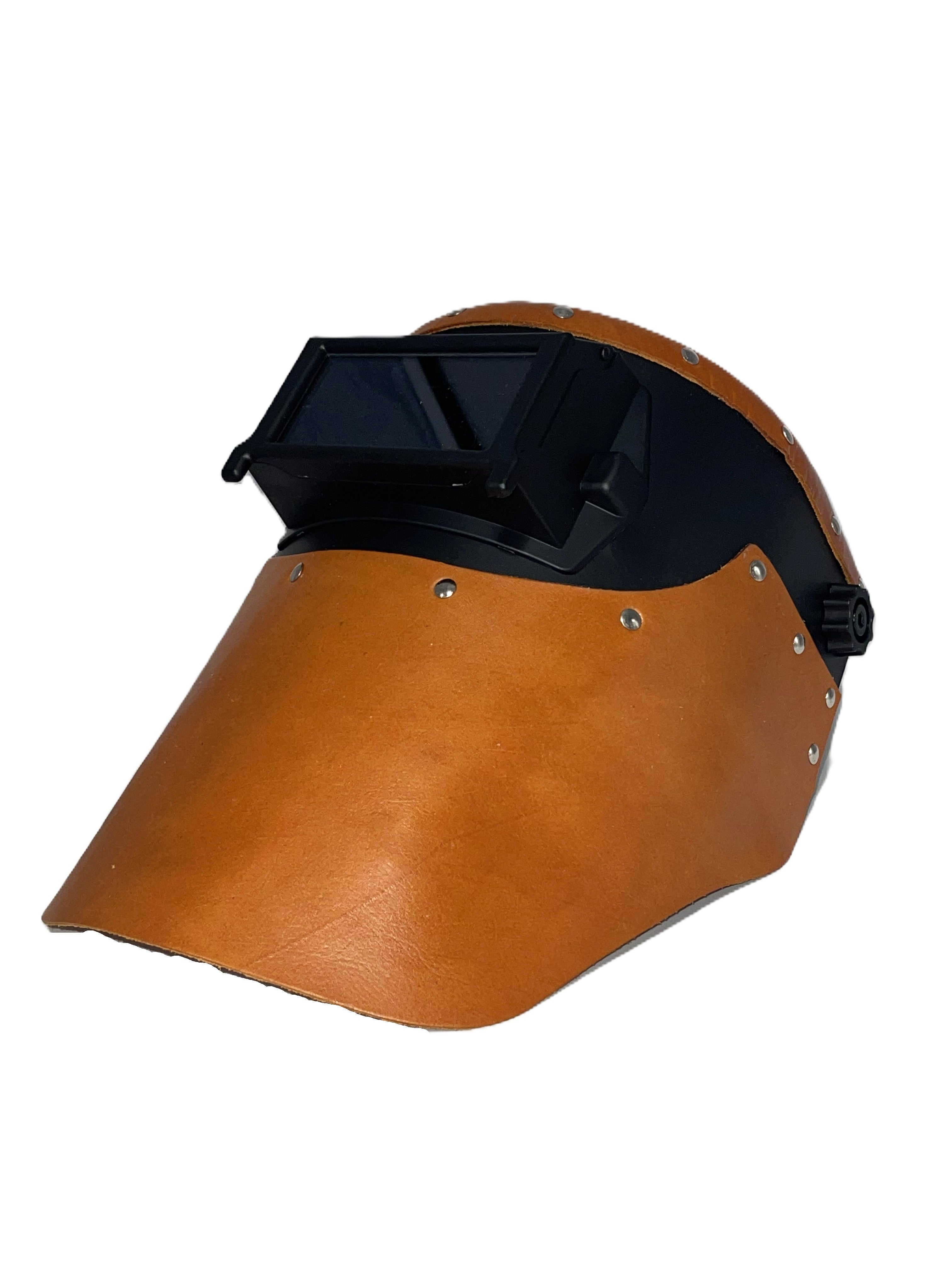 ***IN STOCK 49*** Outlaw Leather - Welding Hood - Tan Leather