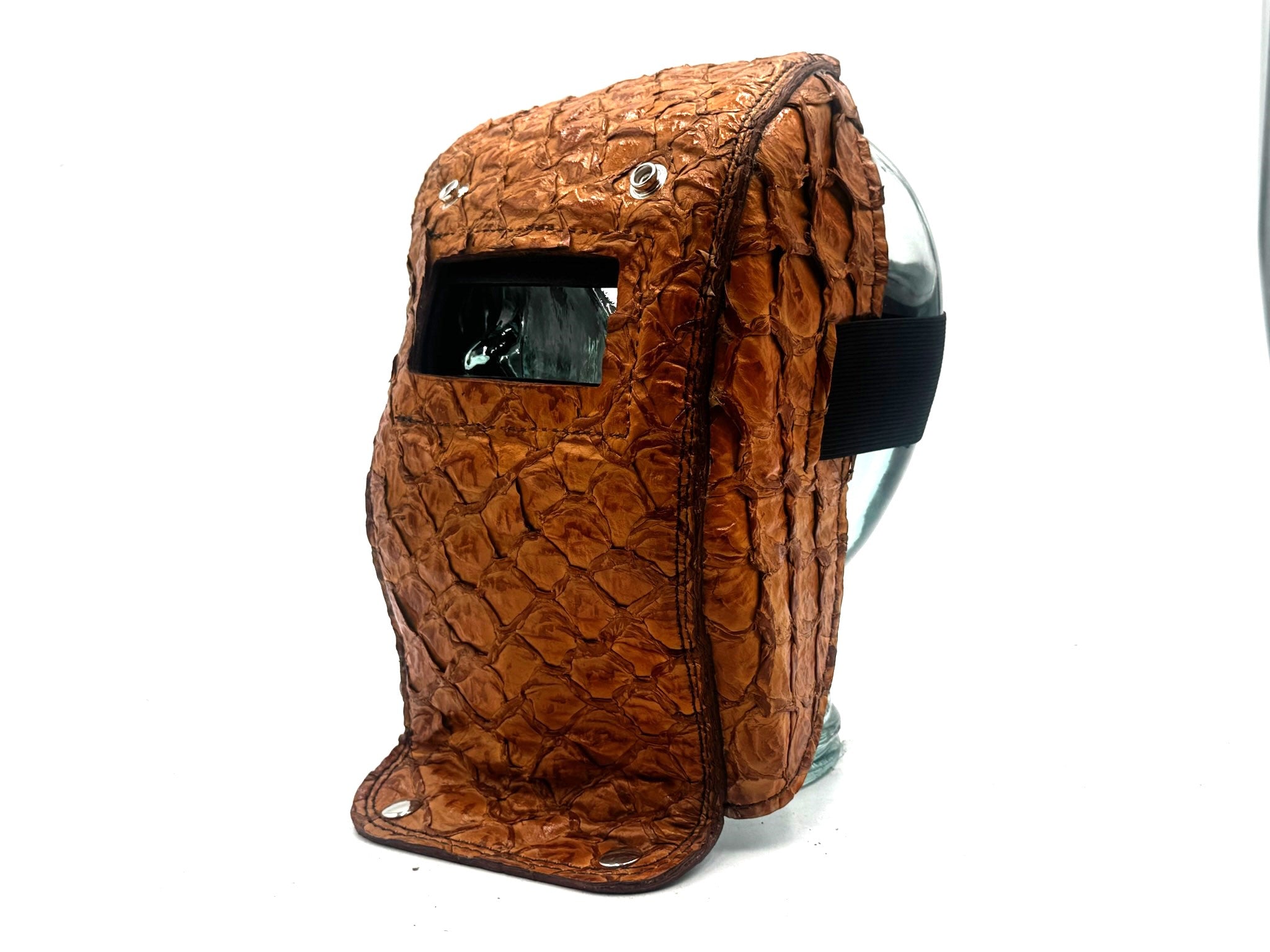 IN STOCK 2*** Outlaw Leather - POCKET MASK - PIRARUCU TAN