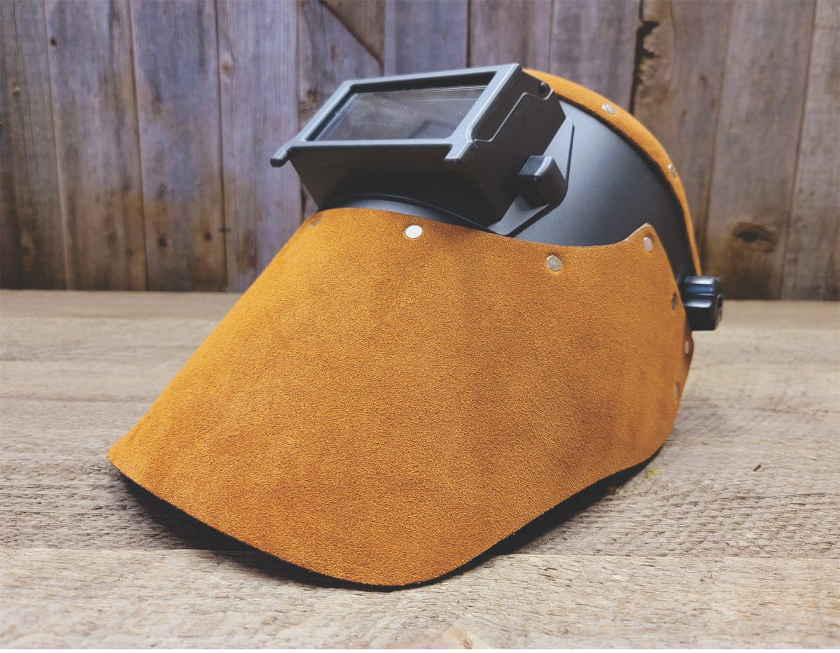 Outlaw Leather - Welding Hood - Golden Brown Suede